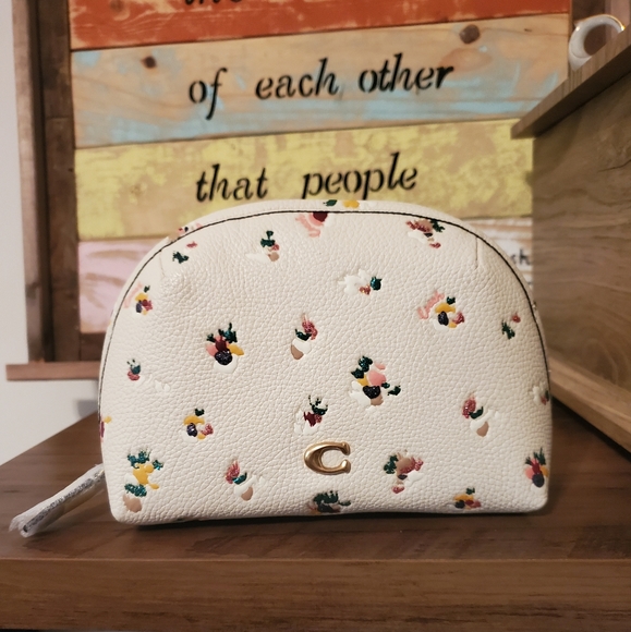 Coach | Bags | Coach Julienne Cosmetic Case 7 Paint Dab Floral Print ...